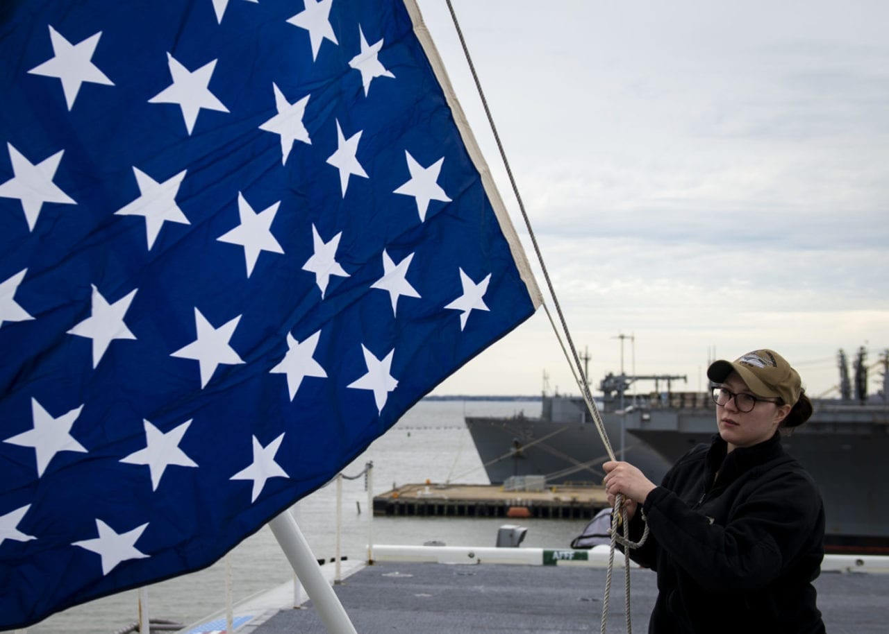 Navy Returns to Flying Union Jack Navy Returns to Flying Union Jack